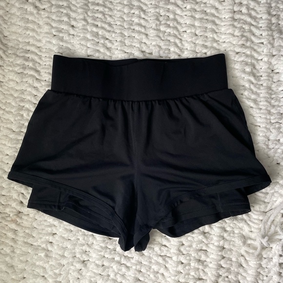 Fabletics | Shorts | Fabletics Black Running Shorts With Attached ...